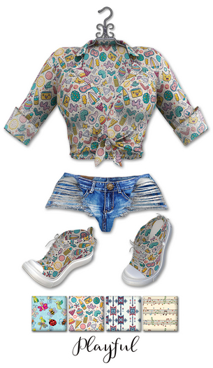 Second Life Marketplace - Graffitiwear Playful Daisy Duke